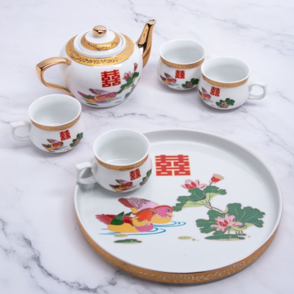 The Chinese Wedding Shop Chinese Wedding Tea Set (Mandarin Ducks) (T56 ...