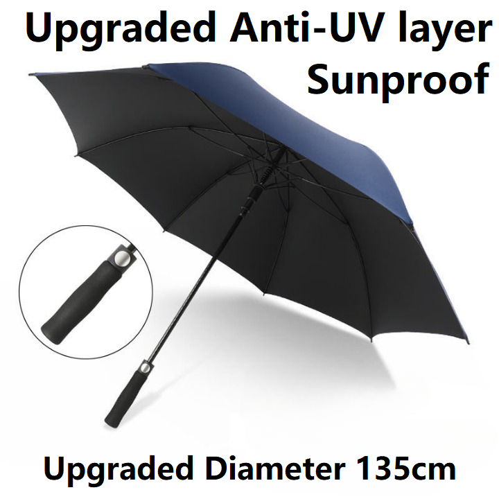 🏆 SG Umbrella Big Large Long Stick ♥ Automatic ♥ Anti UV ♥ Foldable ♥ Premium ♥ UV Protection ...
