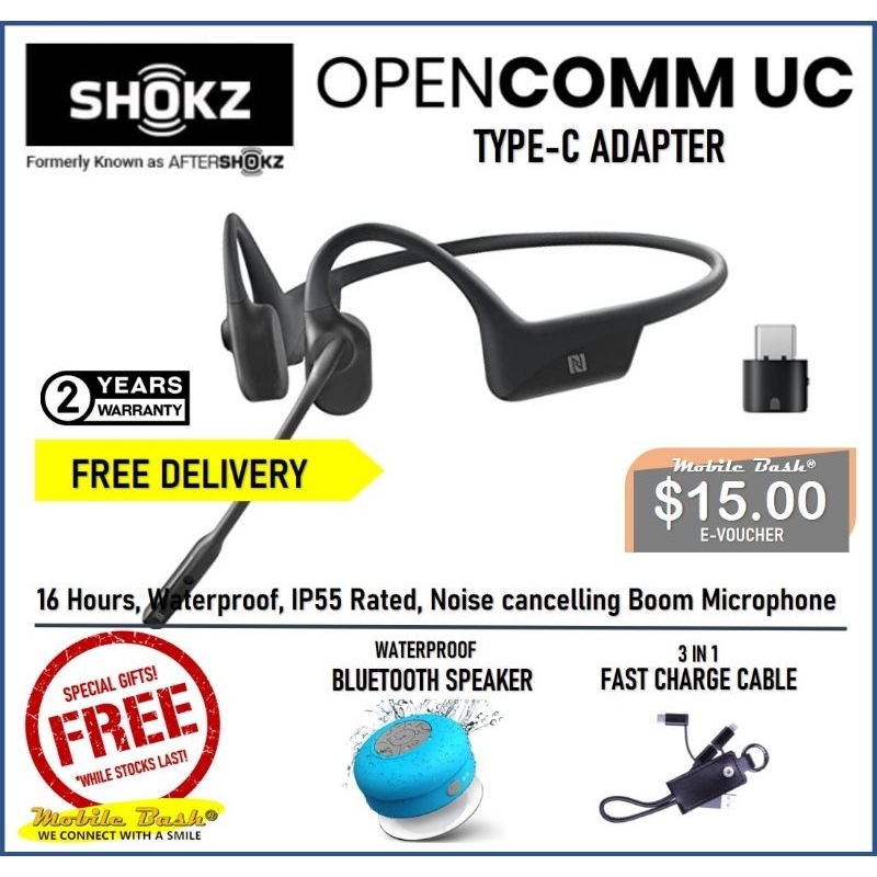 SHOKZ OPENCOMM 1/ 2 UC Version Bone Conduction (2 years Singapore ...