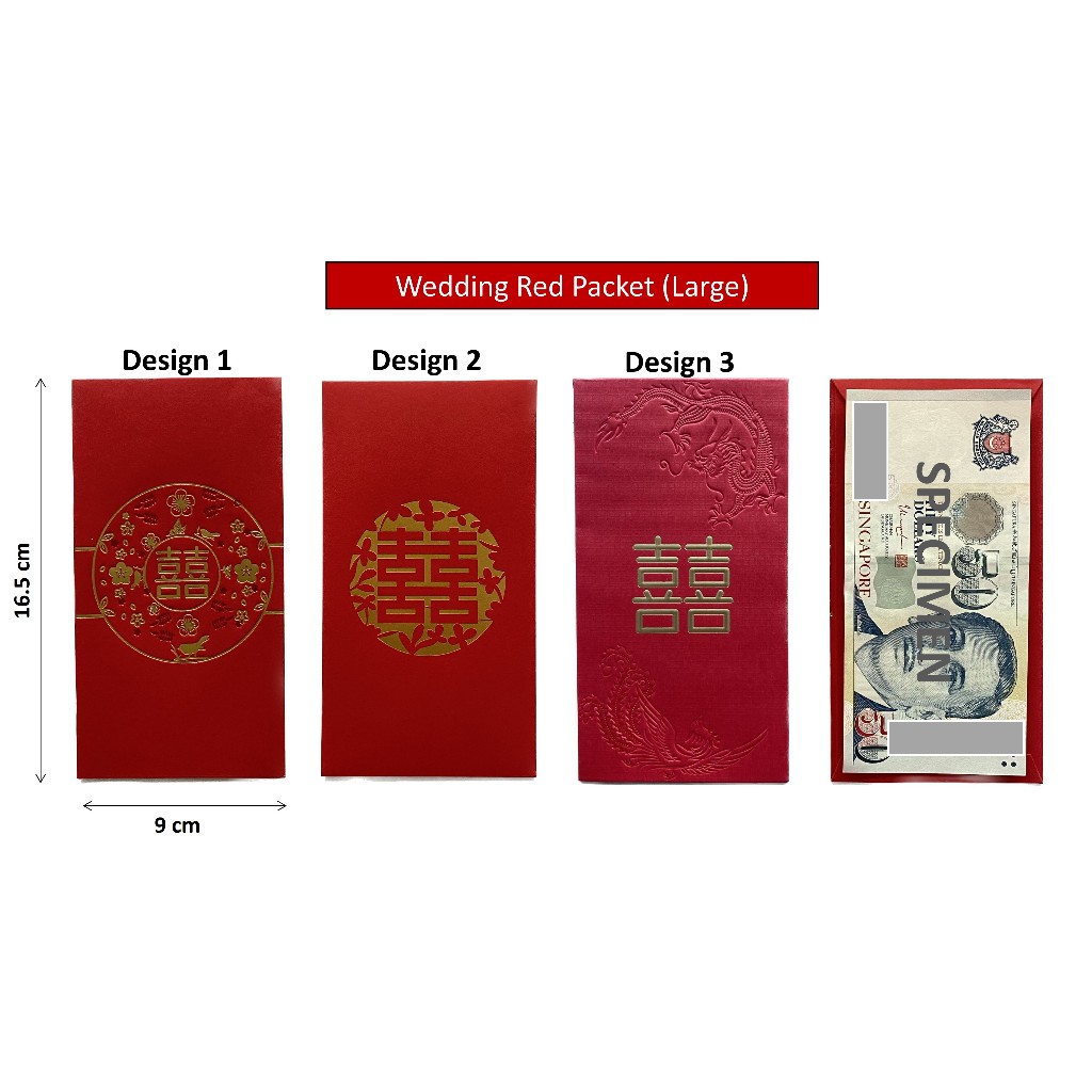 Large Wedding Red Packet/Ang Bao - 10 per pack | Shopee Singapore