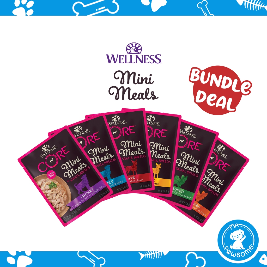 Wellness Core Mini Meals Small Breed Dog Wet Food 3oz | Shopee Singapore
