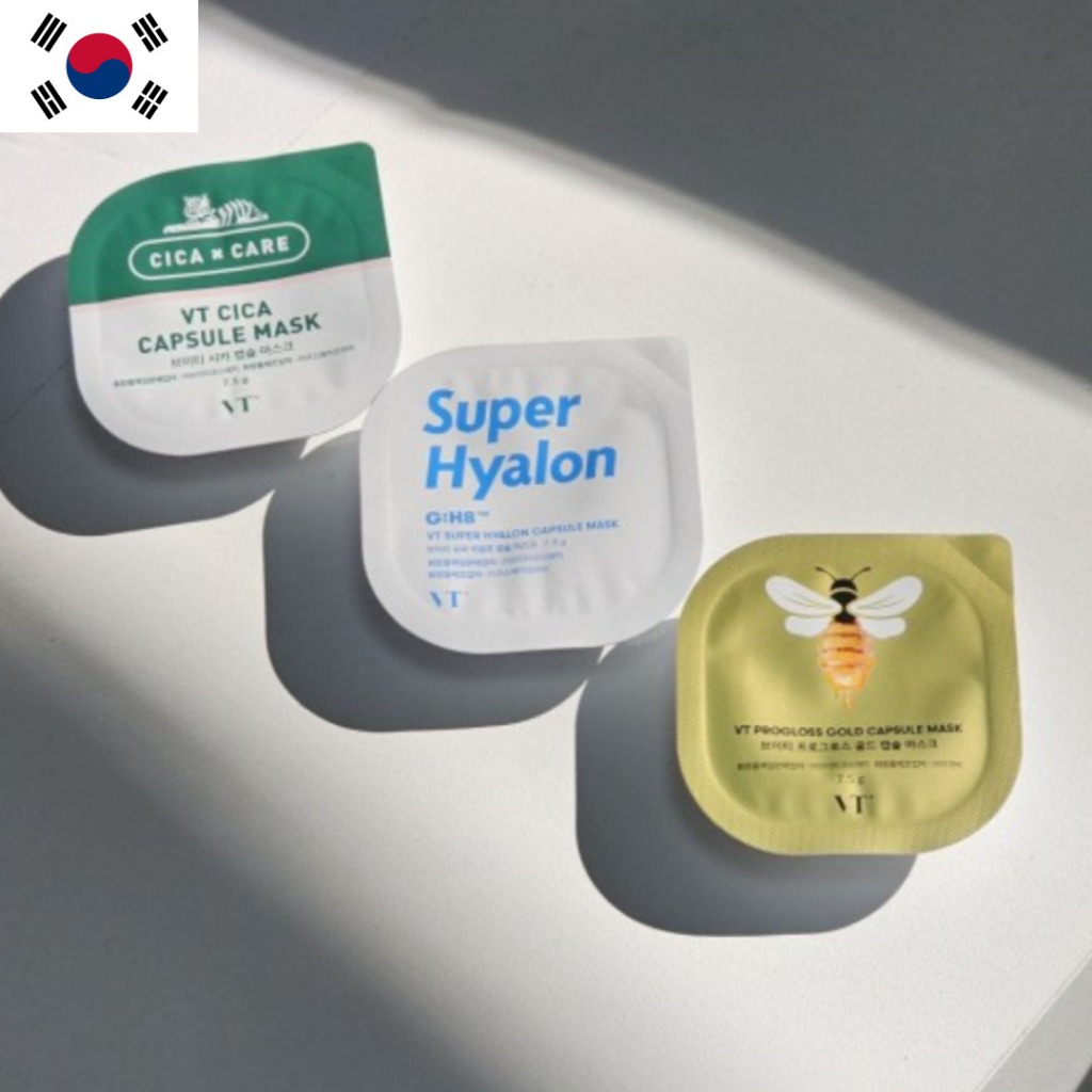 [KOREA] VT Cosmetic Cica Super Hyalon VT Progloss Gold Capsule Mask ...