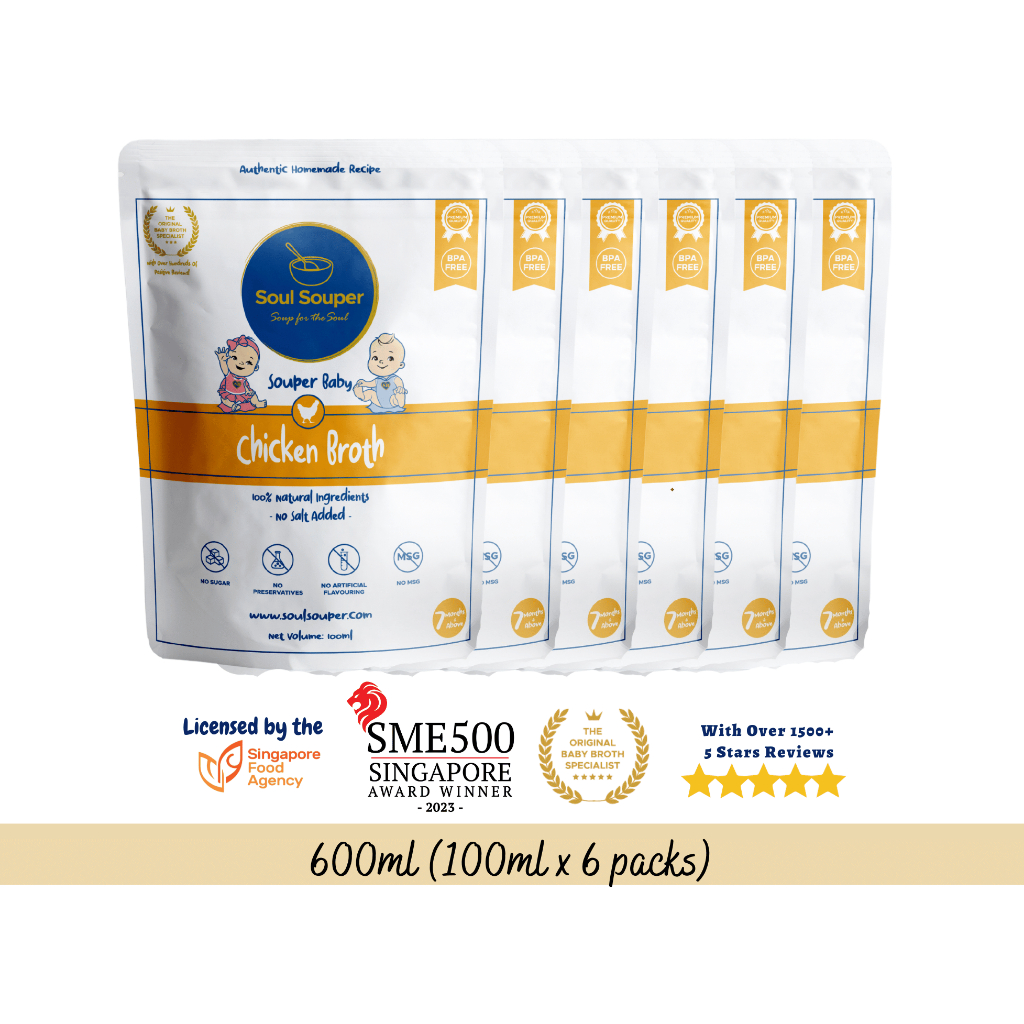 (7m+) Souper Baby (Unsalted) - 600ml (100ml x 6 packs) Baby Toddler ...