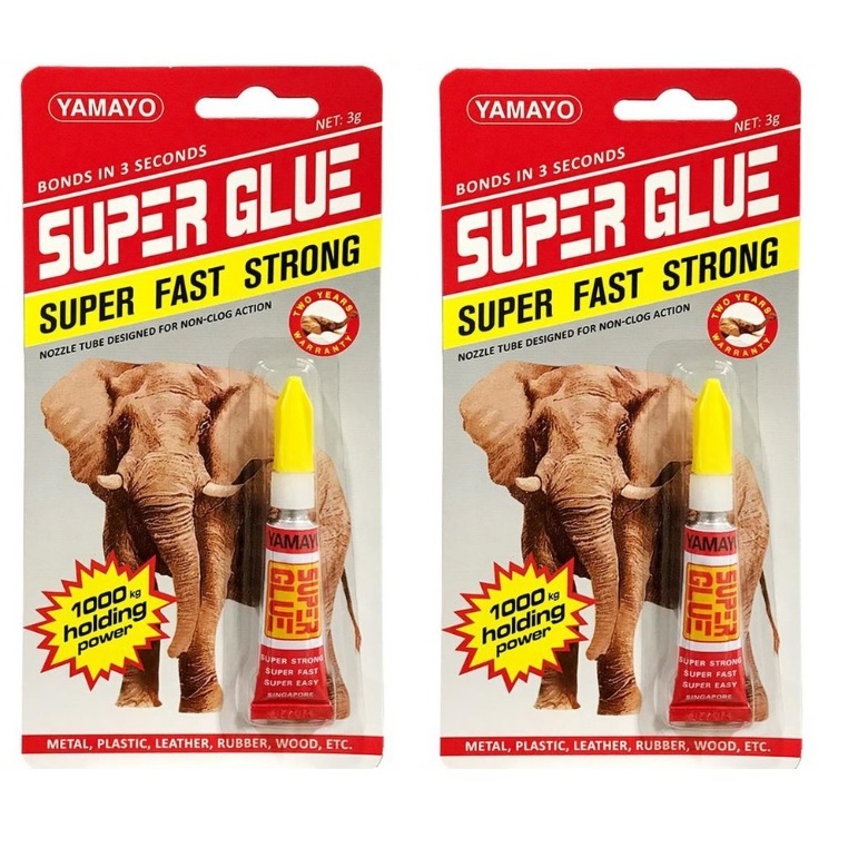 YAMAYO Super glue Elephant Glue 3g tube Super Strong Fast Dry | Shopee ...