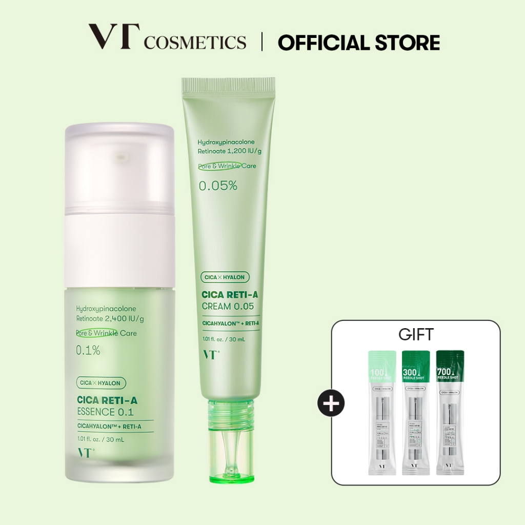 [VT COSMETICS] Cica Retinol Essence 0.1/ Cream 0.05 / Reti-A Mask 30pcs ...