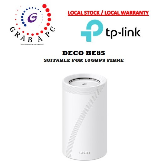 TP-LINK DECO BE85 BE22000 TRI-BAND WHOLE HOME MESH WIFI 7 SYSTEM ROUTER ...