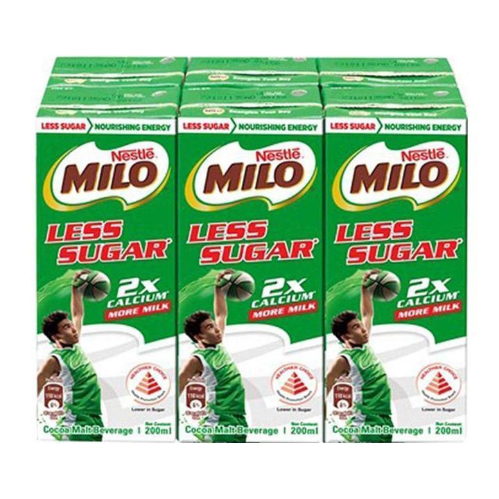Milo Less Sugar Cocoa Malt Beverage (6 x 200ml) | Shopee Singapore