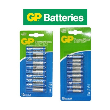 GP Heavyduty Powerplus AA Battery Batteries (10 Pieces Pack). Expiry ...