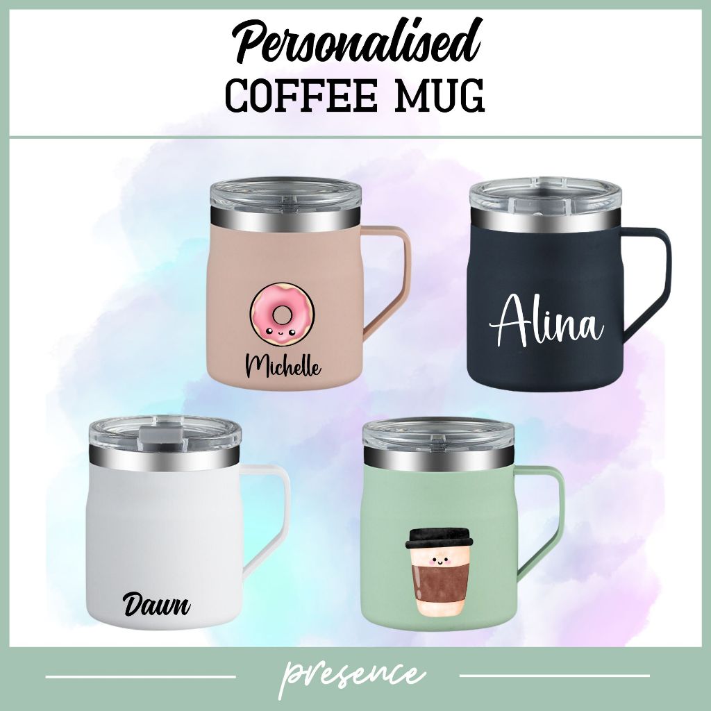 Personalised Coffee Mug 450ml | Customised Stainless Steel Mug | Mug ...