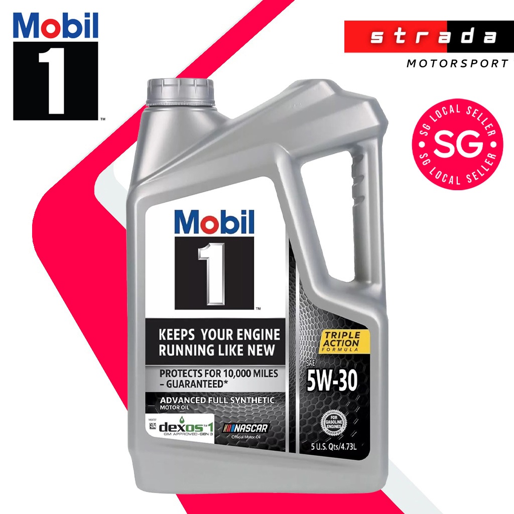 Mobil 1 Triple Action Formula 5W-30 Advanced Full Synthetic Engine Oil ...