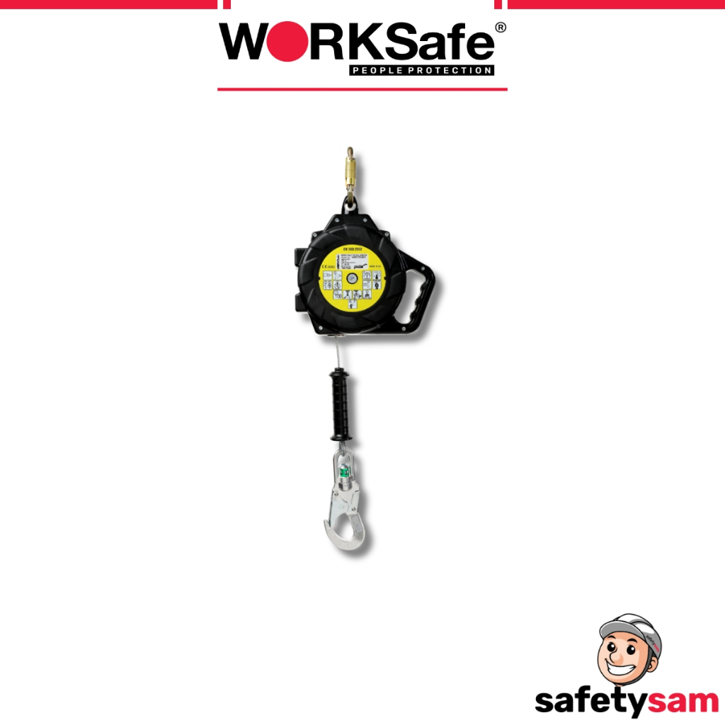 WORKSafe CR250V Self-Retracting Lifeline, Galvanised Steel Cable, Fall ...