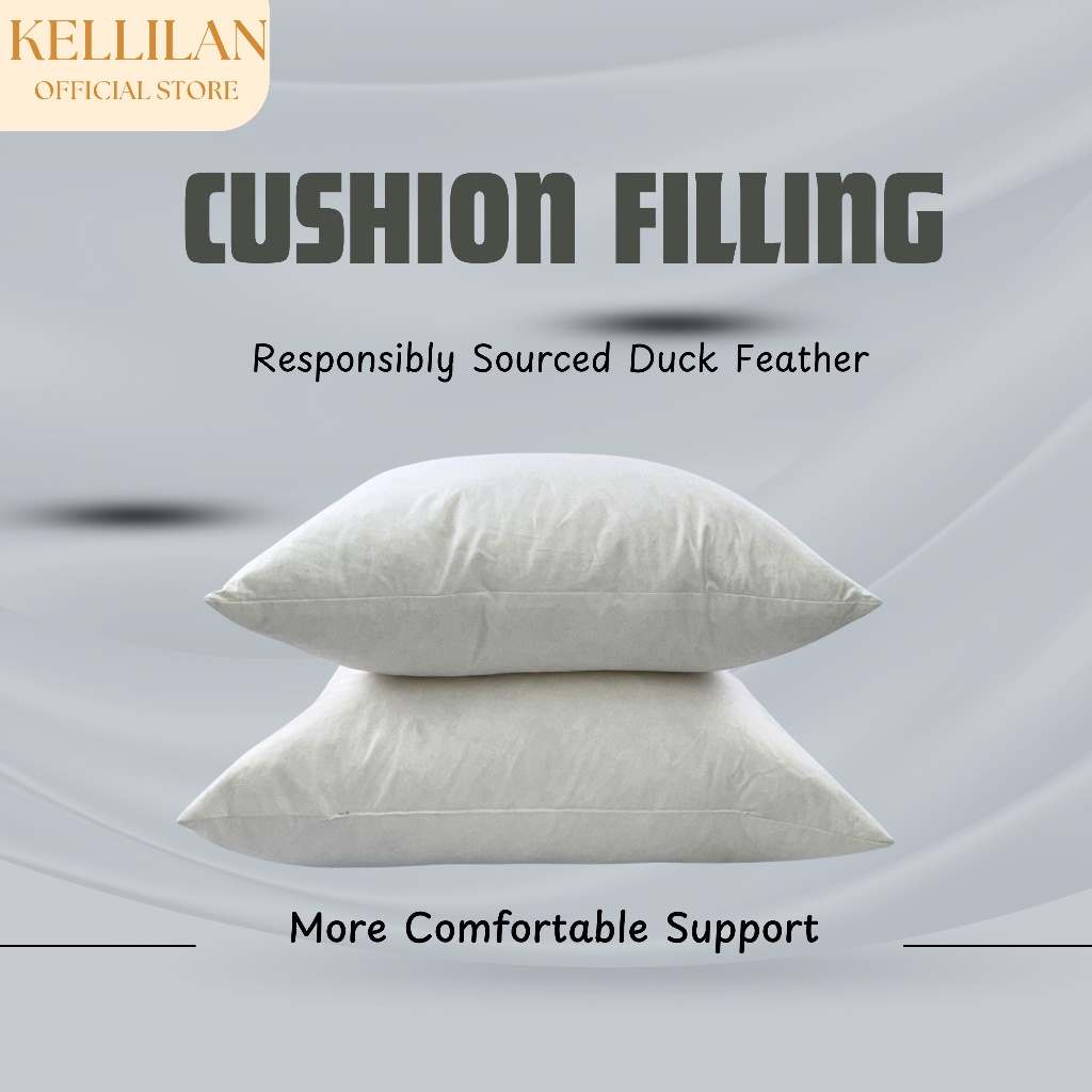 KELLILAN | Duck feather Cushion Insert | Filling Core | Premium Fluffy ...