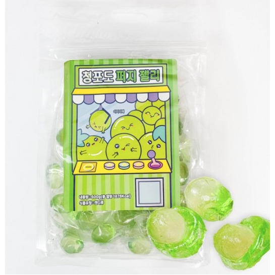 Korean BIG SIZE fruits Green grape/Mango flavor fudge jelly 500g ...