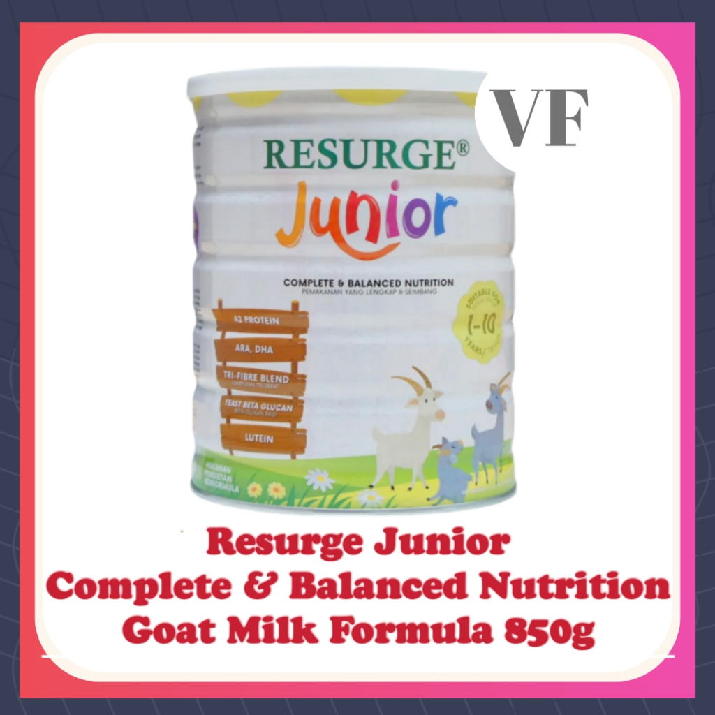Resurge Junior Goat Milk Formula 850g 1 - 10 Years Old | Shopee Singapore