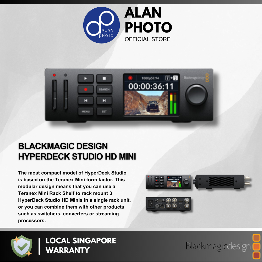 Blackmagic Design HyperDeck Studio HD Mini | Blackmagic Singapore ...