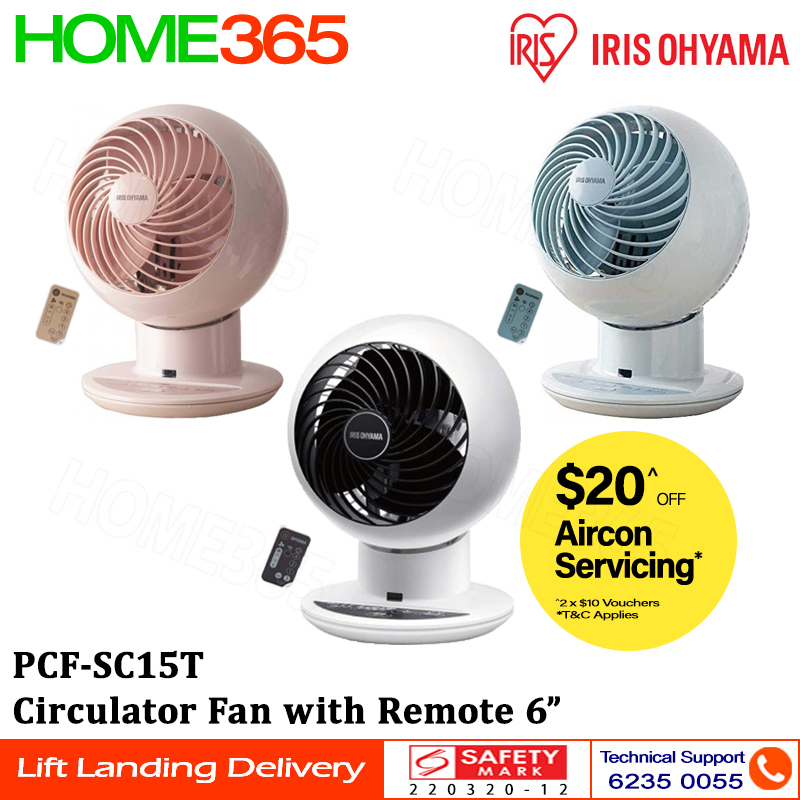 Iris Ohyama Circulator Fan with Remote 6" PCF-SC15T | Shopee Singapore