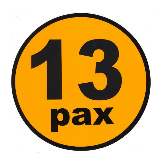 Maximum Passenger Capacity Label (MPC) Commercial Vehicle PAX Label ...