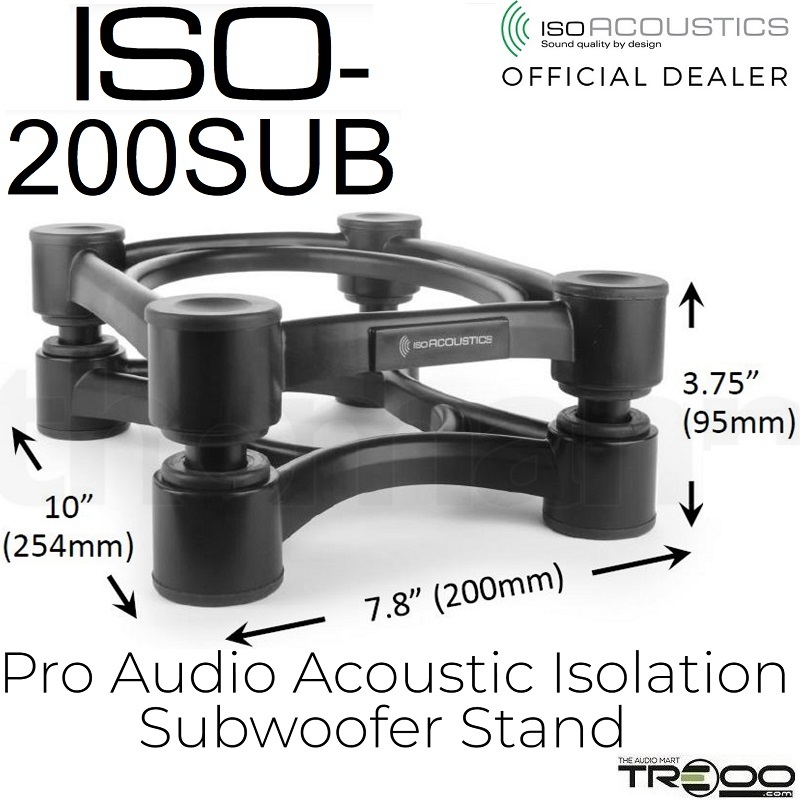 IsoAcoustics ISO-200SUB Acoustic Isolation Desktop/Floor Stand for ...