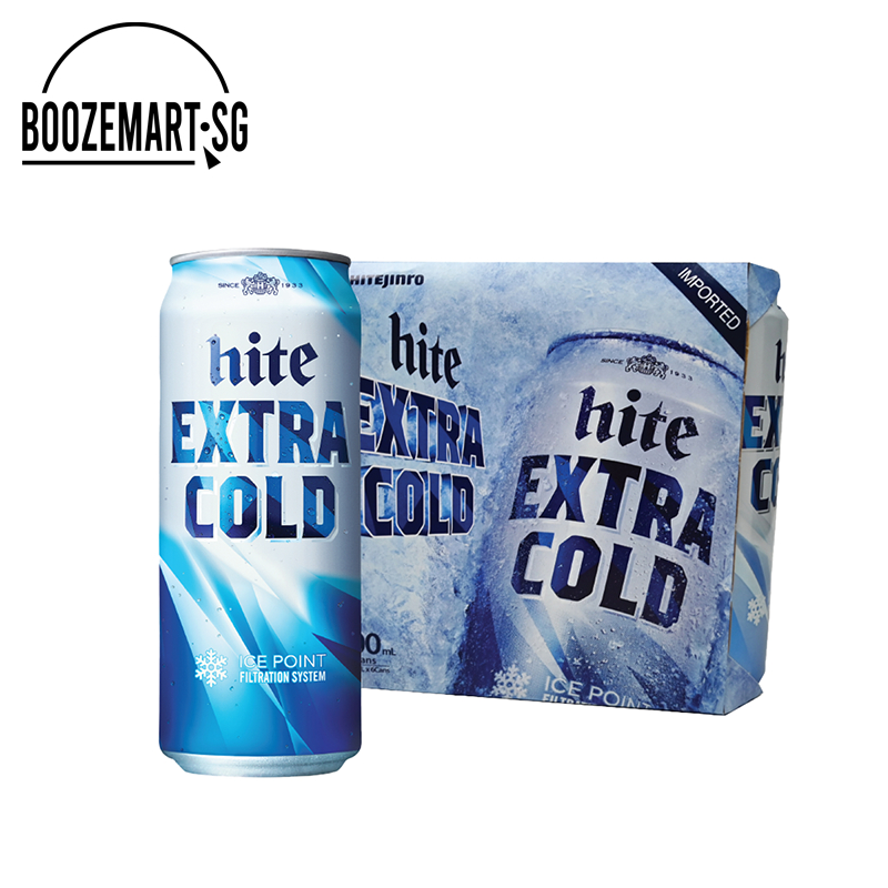 HITE 500ml CANS 6's | #1 Korean Lager Beer in Singapore | BBD 28th Aug ...