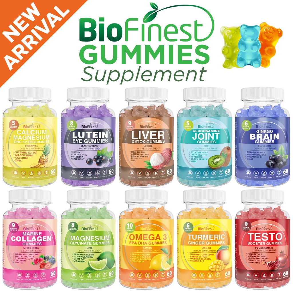 Biofinest Gummy Vitamin Supplement Lutein Marine Collagen Liver Detox ...