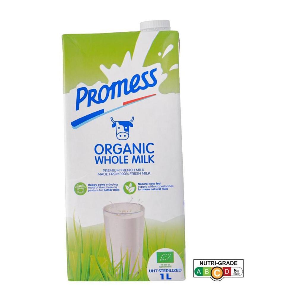 Promess Organic UHT Fresh French Milk - Full Cream 1L | Shopee Singapore