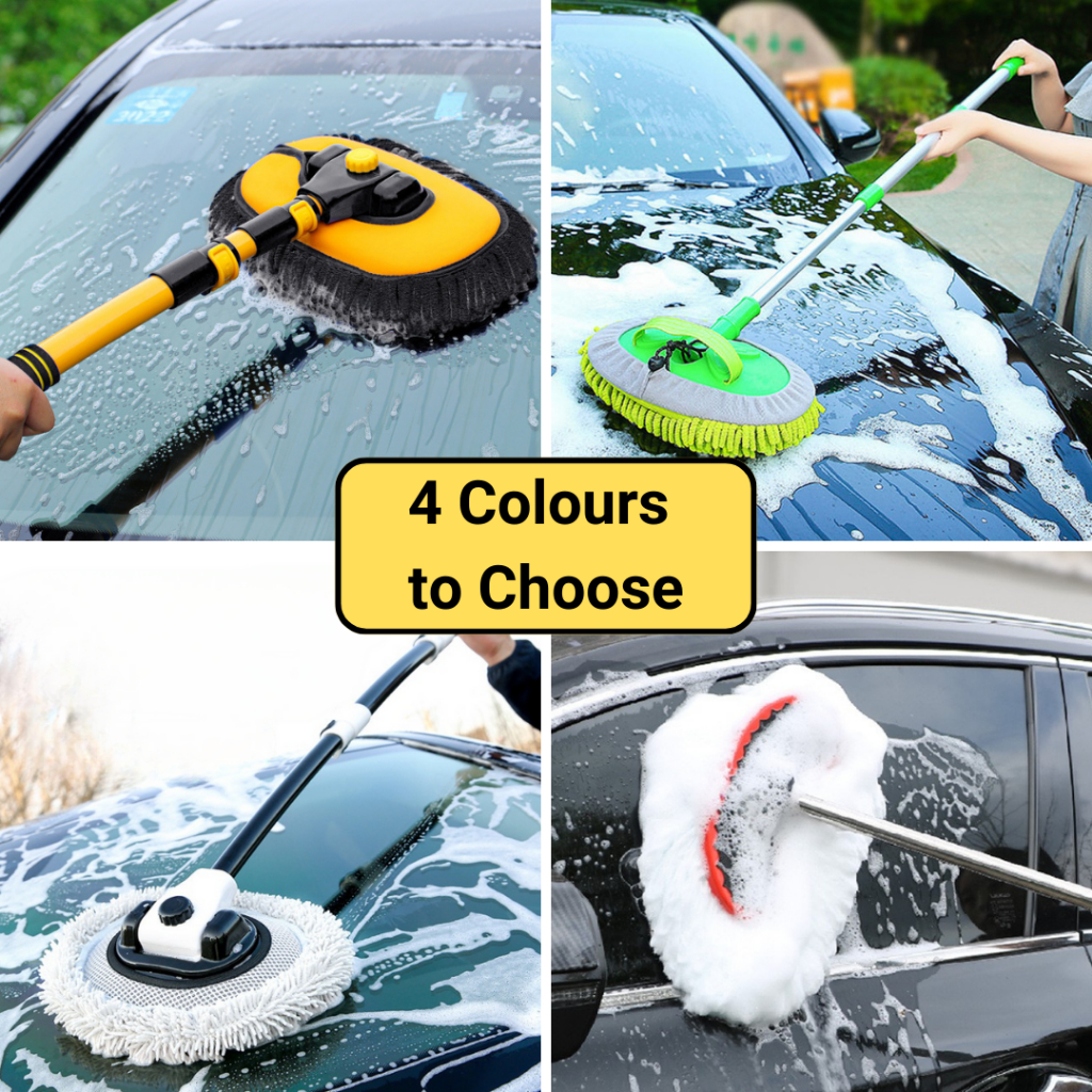 Microfiber Car Wash Mop (Excellent for Van/Bus/Lorry) up to 118cm ...