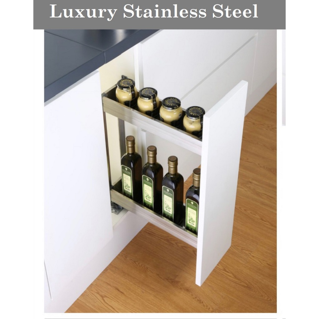 Stainless Steel 2 Tier Pull Out Basket/ Shelf/ Rack With Soft Closing ...