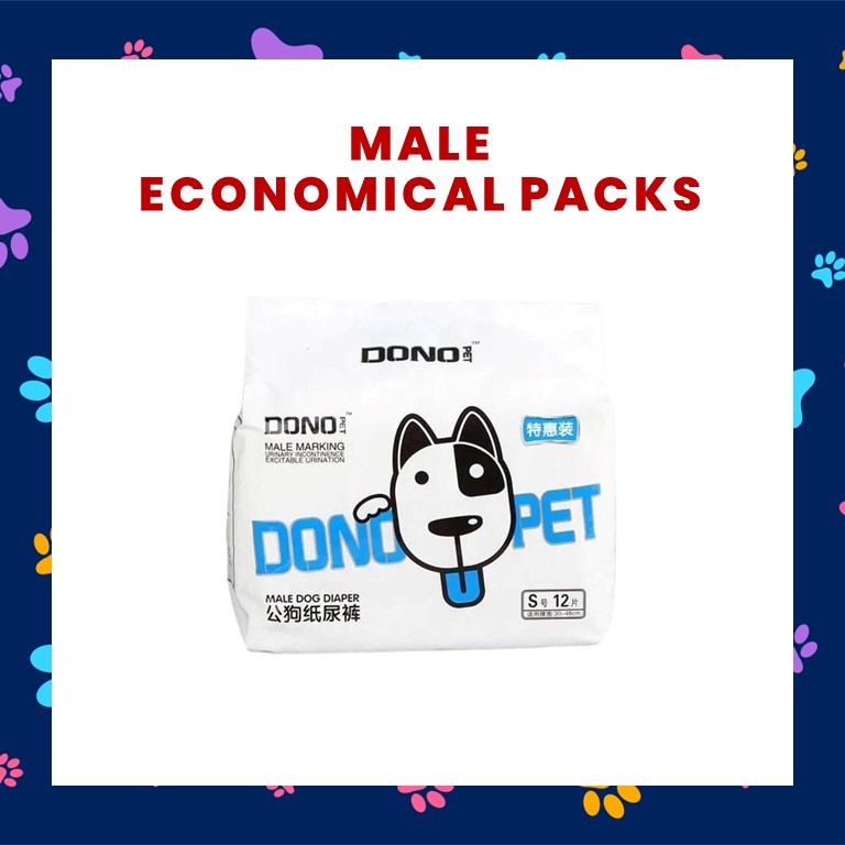 🔥BEST SELLING🔥 Dono Pet Disposable Diapers (Male & Female Pet Diapers ...