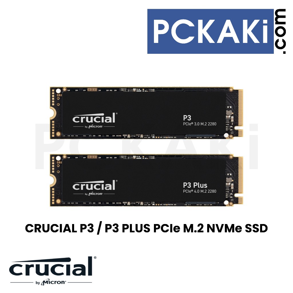 CRUCIAL P3 GEN3 / P3 PLUS GEN4 M.2 NVMe 2280 - Solid State Drive SSD ...