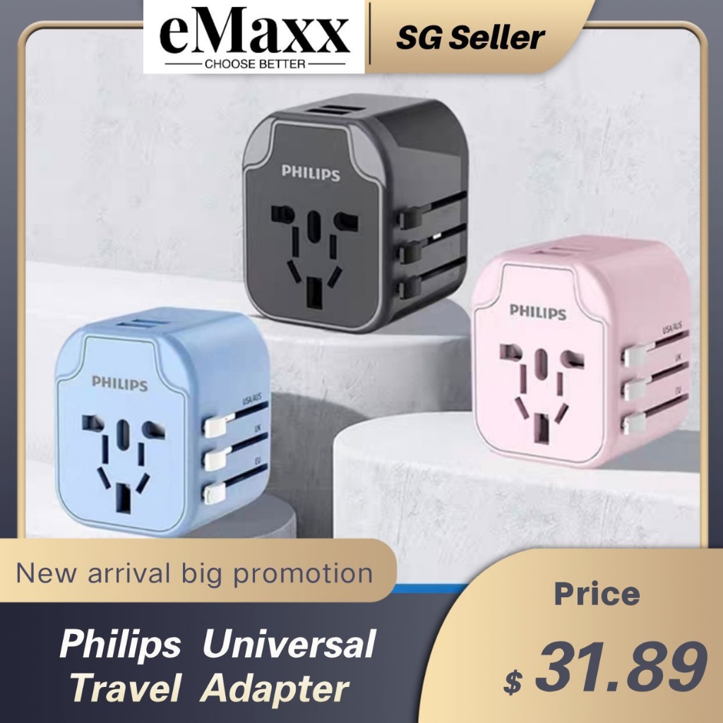 Philips Universal Travel Adapter All in One International Worldwide ...