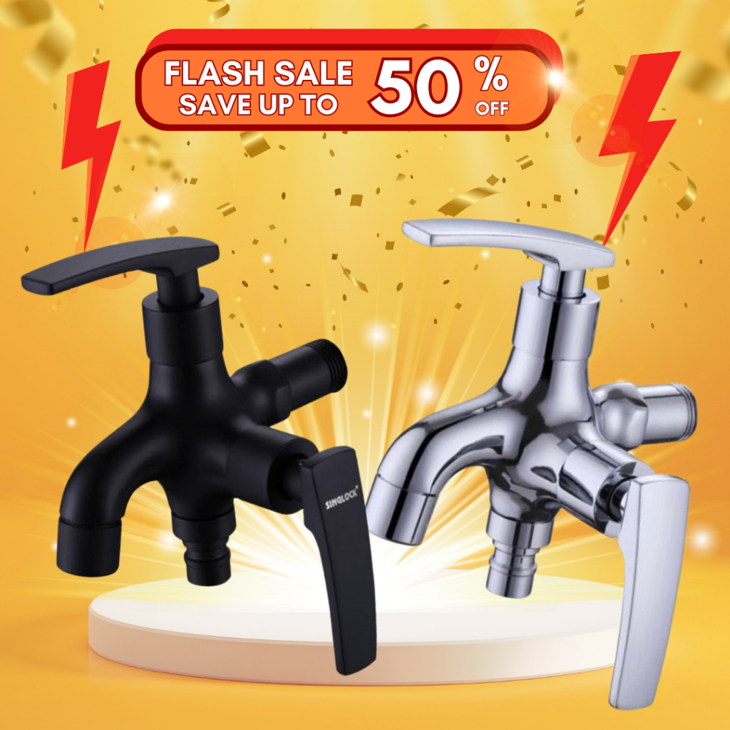 FLASH SALE! MGM 2 Way Tap - 1904E (Stainless Steel) & H1904E (Black ...
