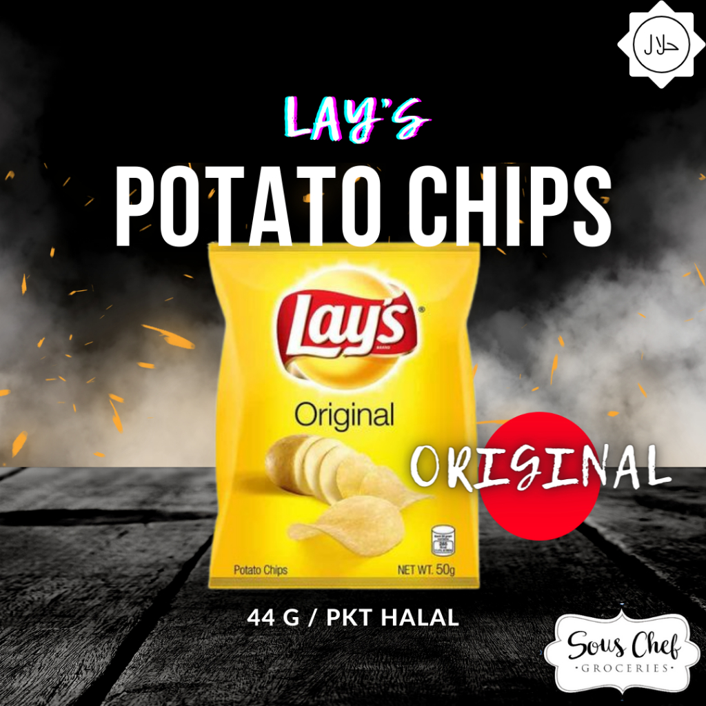 [THAI SNACK] LAY'S POTATO CHIPS ORIGINAL 44G/PKT HALAL | Shopee Singapore
