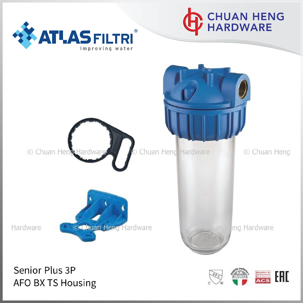 Atlas Filtri 10" Senior Plus 3P BX Housing Unit with FA 10 BX 25mcr ...