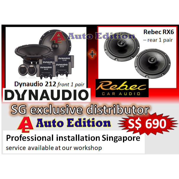 Dynaudio Esotan 212 car speakers component + Rebec RX6 car speakers ...