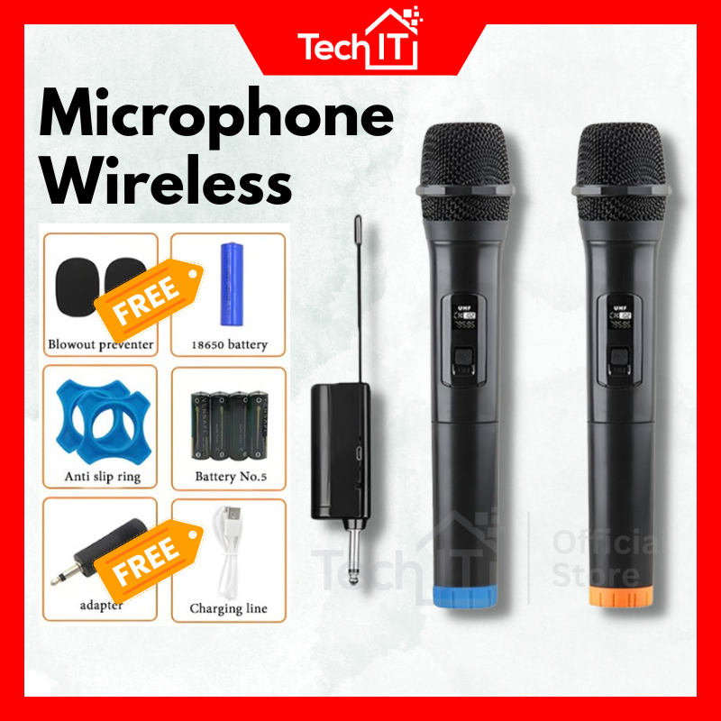 Wireless Microphone Wireless Karaoke Microphone Dynamic Wireless Mic ...