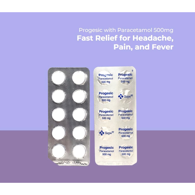 PROGESIC PARACETAMOL 500MG 60PCS | Shopee Singapore