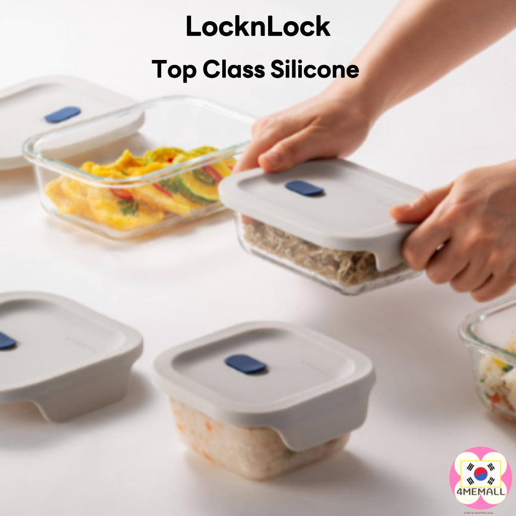 LocknLock Top Class Silicone Glass Airtight Container Food Container ...