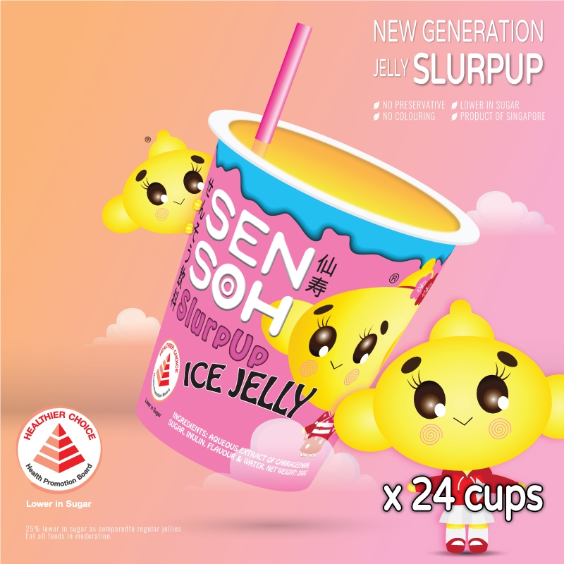 Sensoh Ice Jelly Slurpup [24 cups] Aiyu 爱玉 Tan Soon Mui 陈顺美 | Shopee ...