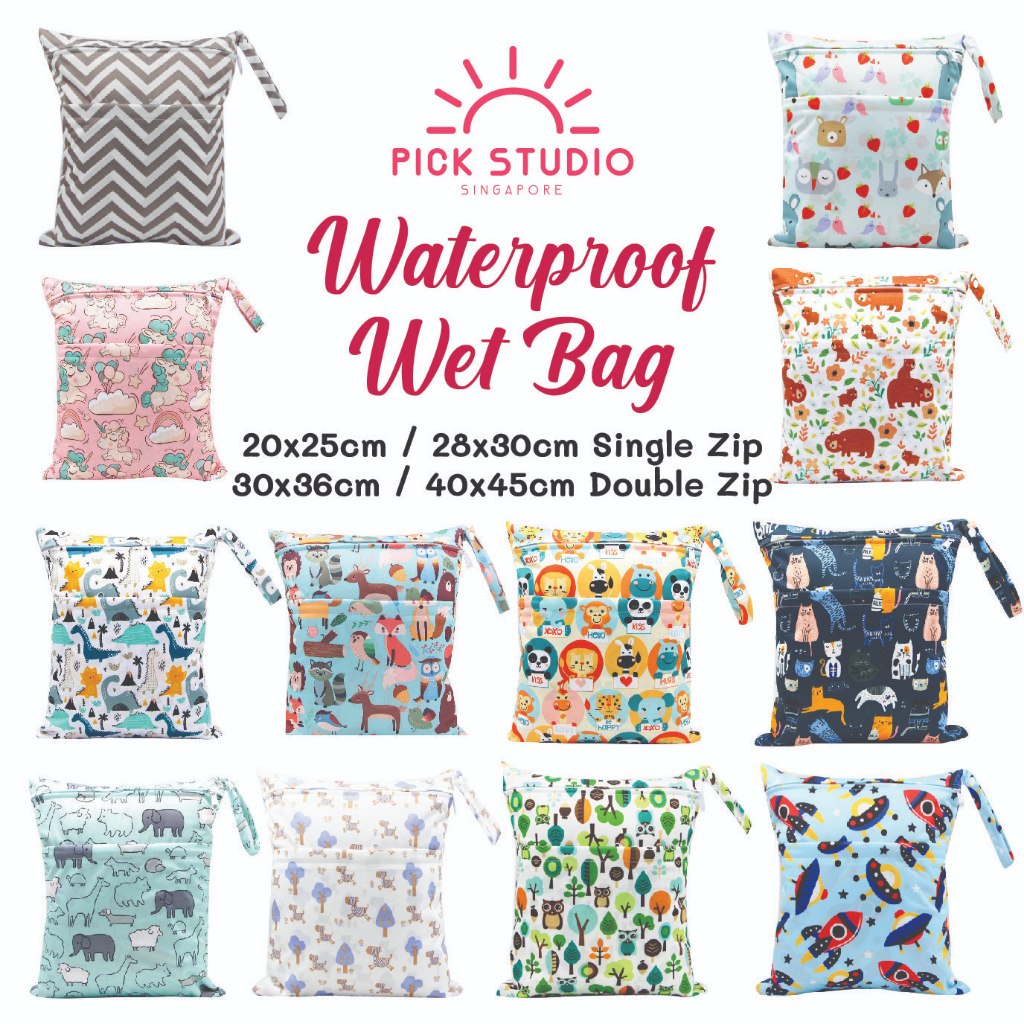 [SG READY STOCK] Waterproof Wet Bag / Diaper Bag / Nappy Bag in 4 Sizes ...