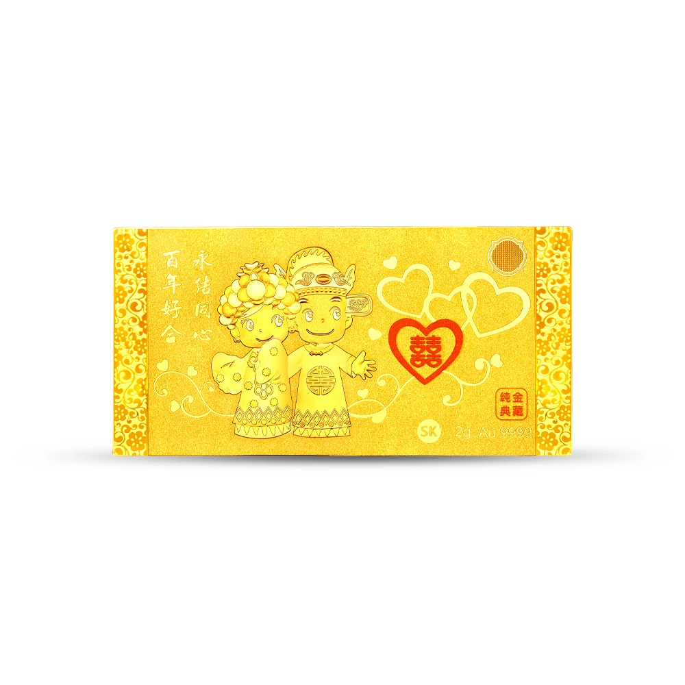 SK Jewellery Harmonious Love Forever 999 Pure Gold Bar (2G) | Shopee Singapore