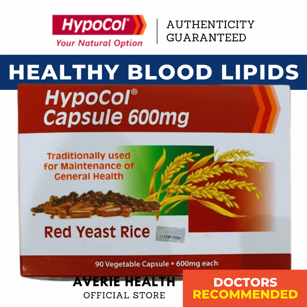 Hypocol 600mg 90s | Red Yeast Rice, Cholesterol, Triglyceride, Blood ...