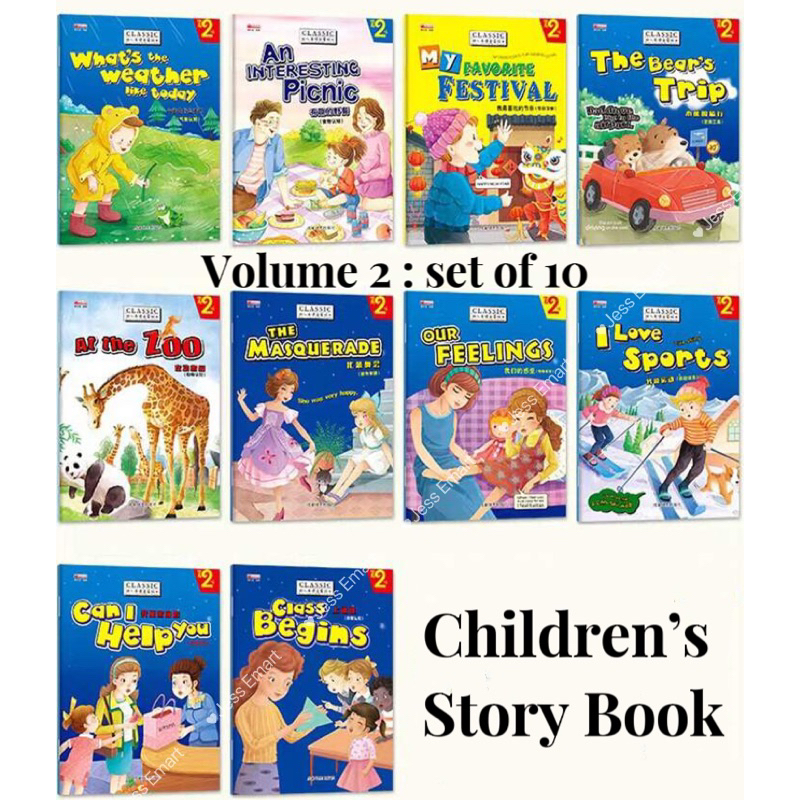 SG Stock Kids Story Book Early Learning Reading Book Chinese English ...