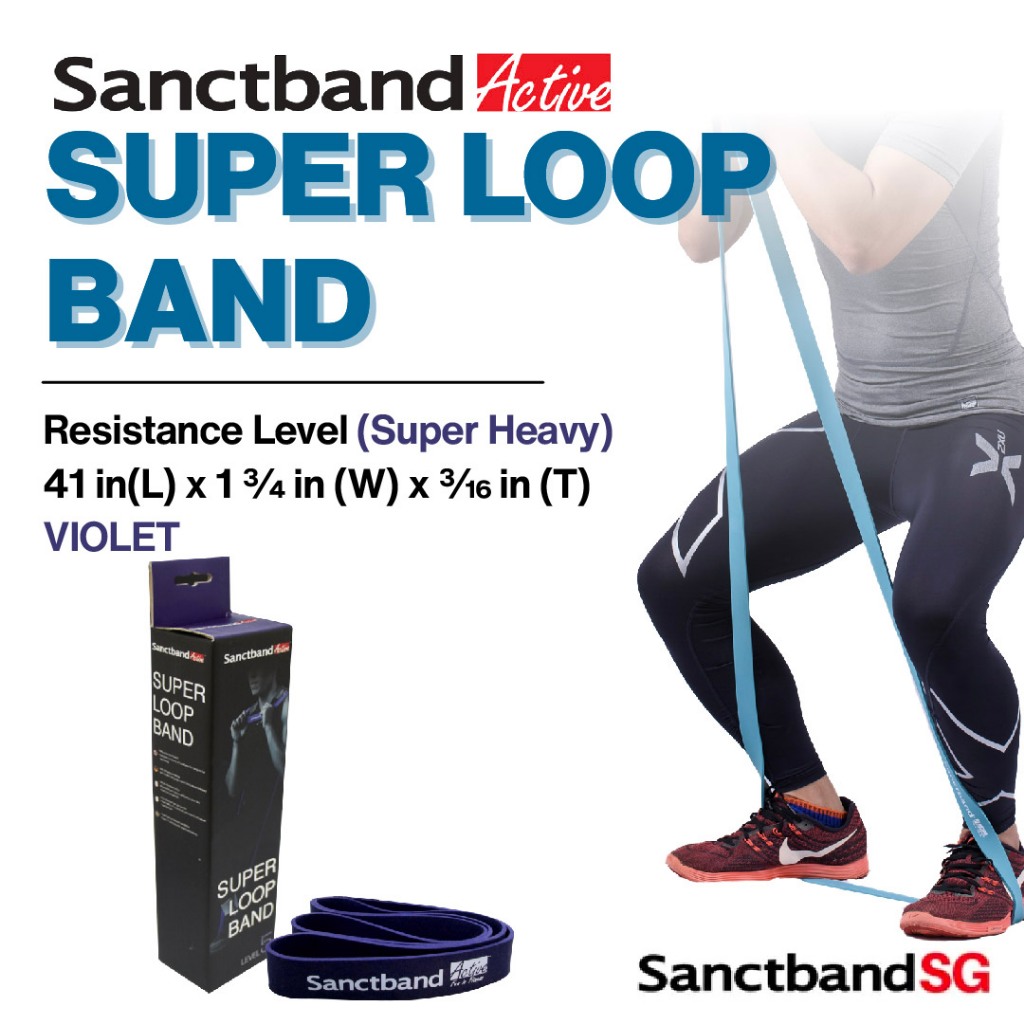 Sanctband Active Super Loop Band Violet Exercise Band Super Heavy ...