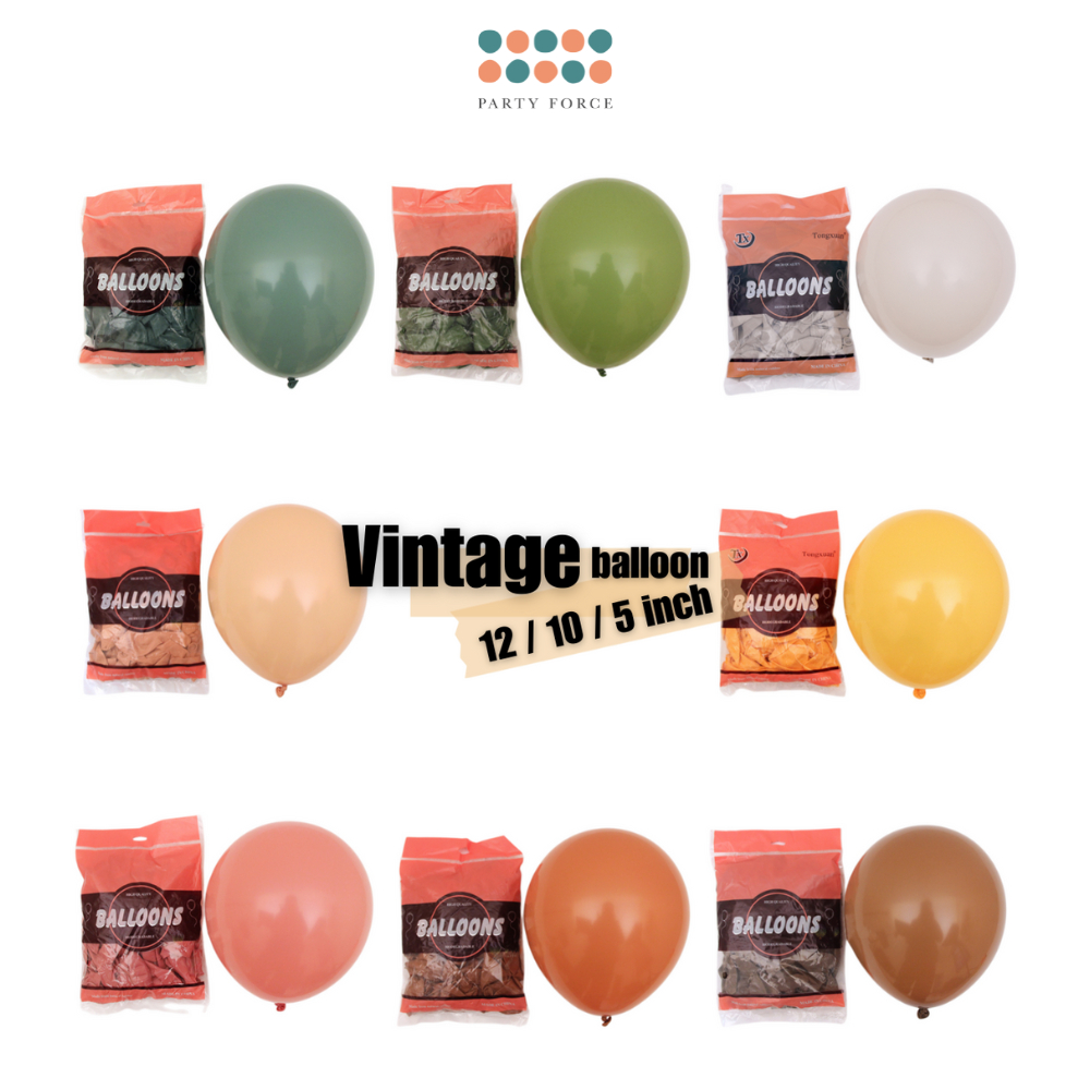 Vintage balloon 12 inch 10 inch 5 inch latex balloon for birthday party ...