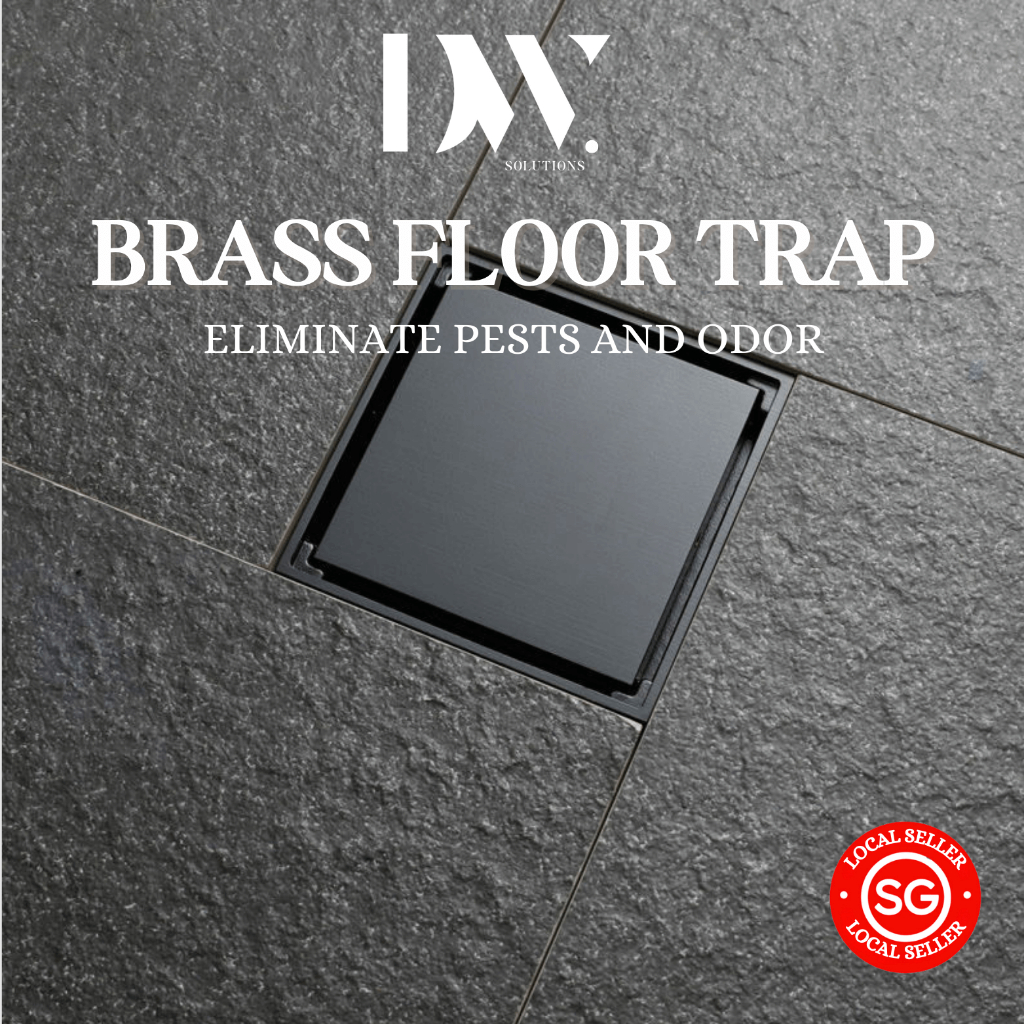 [SG Seller] 10Cm/15Cm Tiles Insert Floor Trap Brass Finishing Anti-Pest ...