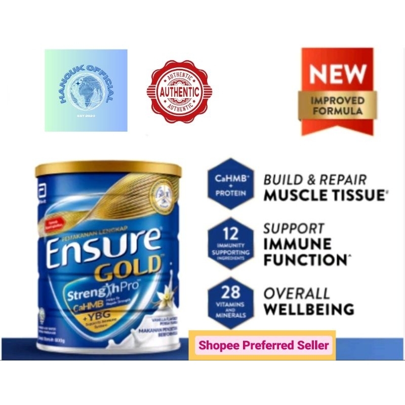 Abbott Ensure Gold StrengthPro Vanilla/Wheat 800g /400g | Shopee Singapore