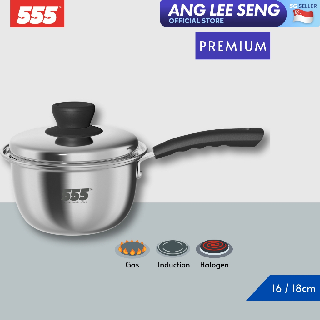 555 Premium Stainless Steel Saucepan - 304 Stainless Steel 0.88mm ...