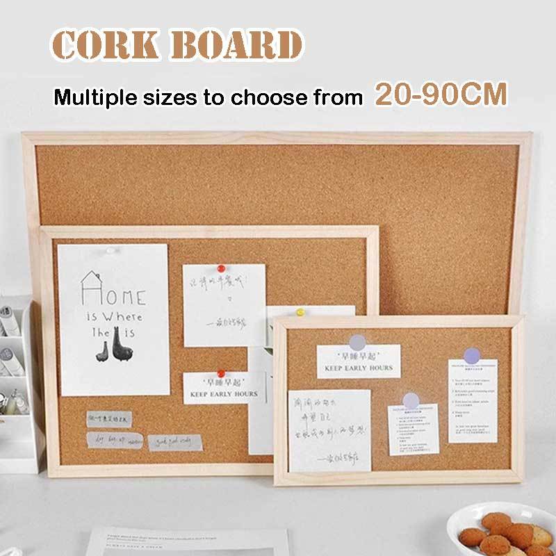 Cork board / Wooden Frame Cork Board Set Decorative Wall Board Writing ...
