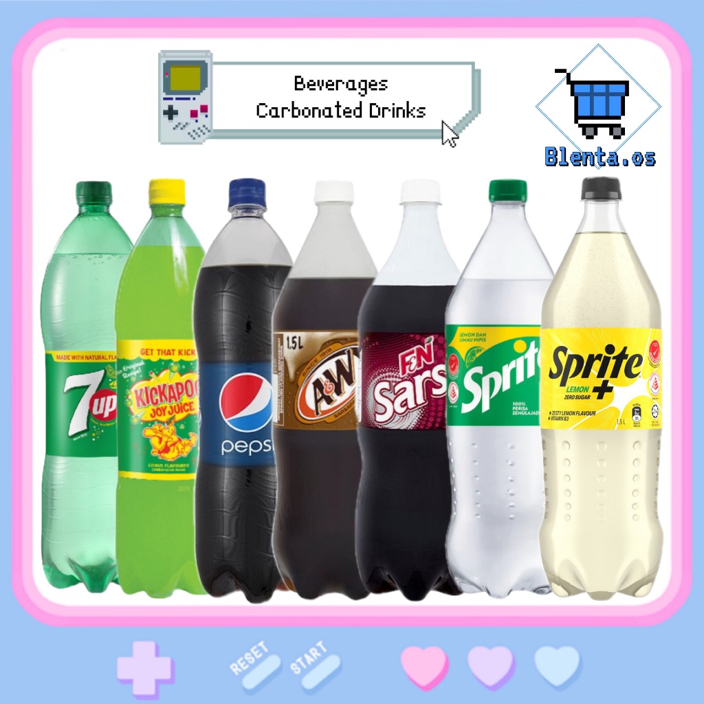 [Bundle of 3/5] 7UP/Sprite/SpriteLemon/Kickapoo/Pepsi/Sarsi/A&W 500ml ...