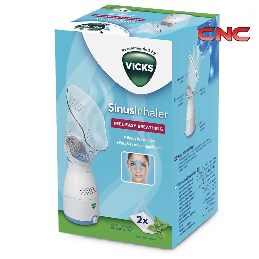 Vicks Sinus Inhaler Steam Vapour Inhaler with 2 VapoPads Menthol Help ...